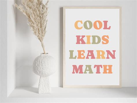 Math Classroom Wall Art Printable Mathematics Class Poster Etsy
