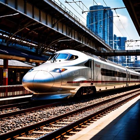 Bullet Train High Speed Mass Transit Railway Public Transport Stock Illustration Illustration