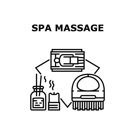 Spa Massage Vector Concept Black Illustration 9964377 Vector Art At