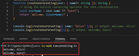 String Concatenation In Typescript