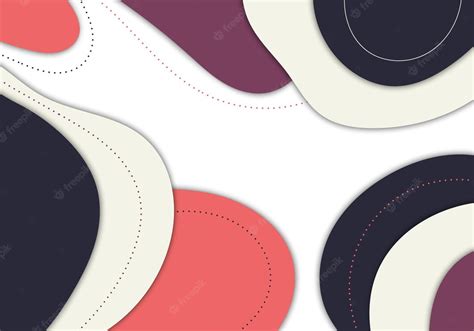 Premium Vector Abstract Colorful Doodle Template Design With Wavy Style Overlapping Artwork