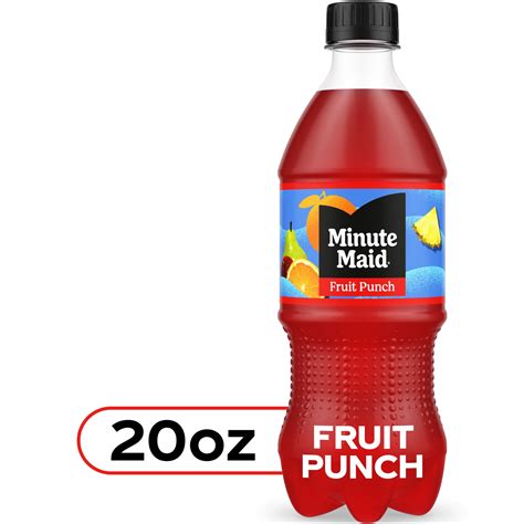 Minute Maid Real Fruit Punch Juice Refreshing And Delicious 20 Fl Oz
