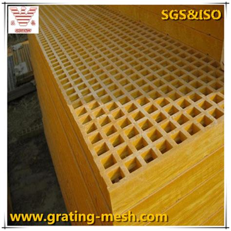 3838mm Mesh Size Fibreglass Grid Floor Grating Fibreglass Grating