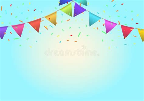 Triangular Flags Used In Festivals Stock Illustration Illustration Of