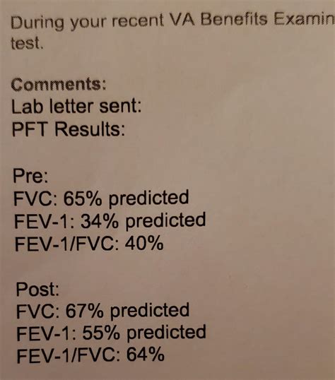 Pft Results Rveteransbenefits
