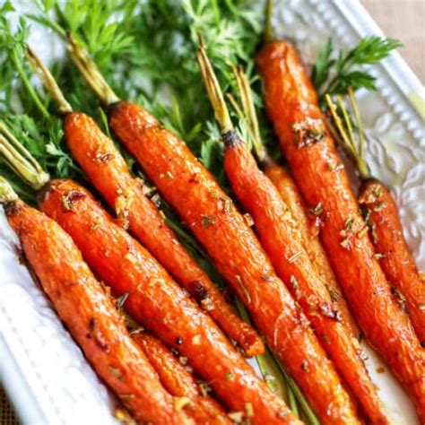 Garlic Rosemary Roasted Glazed Carrots Urban Bliss Life