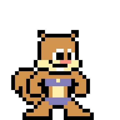 Sandy Cheeks In 2024 Pixel Art Pixel Art Grid Spongebob