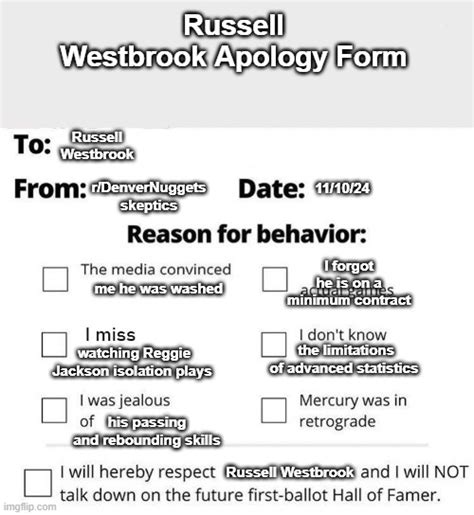 Apology Form Imgflip