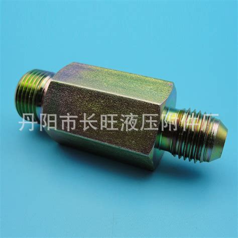 美制外螺纹74度锥面扩口式管接头 Jic碳钢液压管接头d型直通接头 阿里巴巴