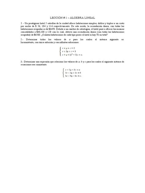 LecciÓn 1 Alg Lin 22 10 2018 Pdf