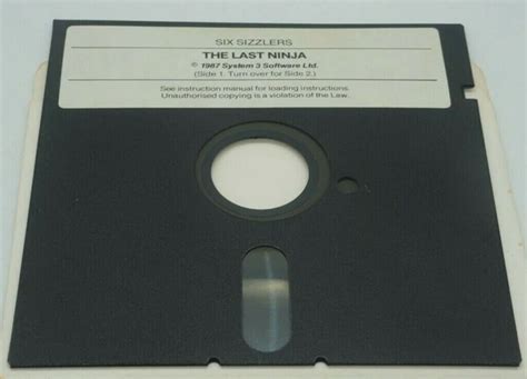 The Last Ninja Commodore 64 128 Floppy Diskette Disc 1987 System 3