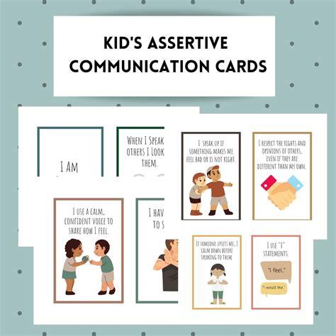 Tarjetas De Comunicación Asertiva Habilidades Sociales Para Niños Imprimibles Aprendizaje