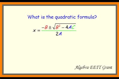 Quadratic Formular Worksheet Answer Key