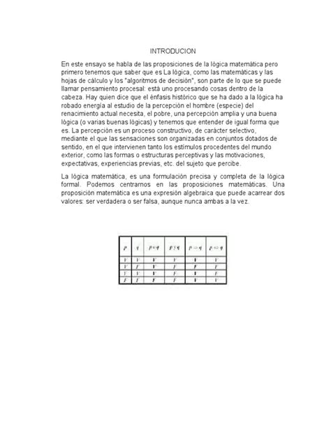 Ensayo De Logica Introduccion Y Desarrol Pdf Proposición Verdad