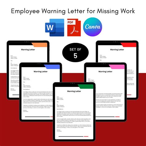 Employee Warning Letter For Missing Work Sample Word