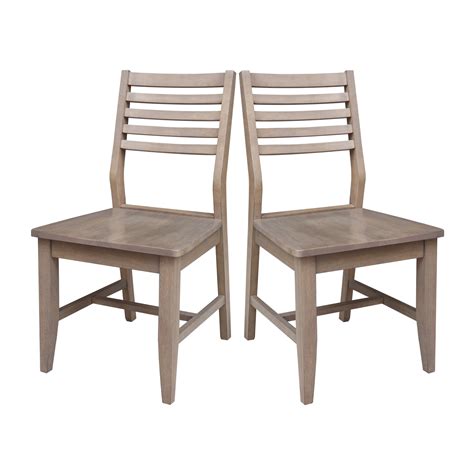 Set Of Two Solid Wood Soma Dining Chairs In Flax