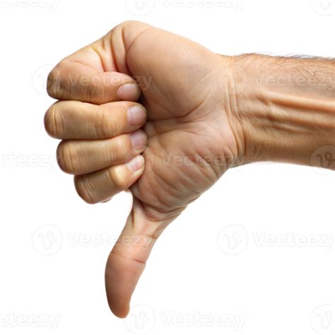 A Close Up View Of A Hand Showing A Thumbs Down Gesture With A