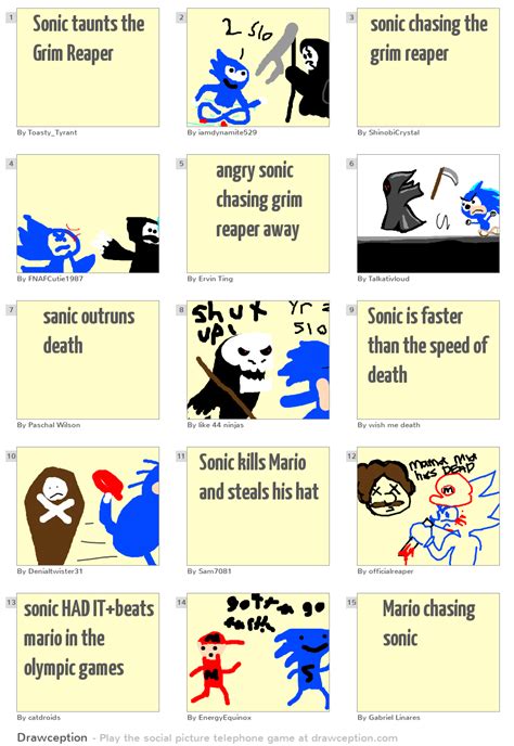 Sonic Taunts The Grim Reaper Drawception
