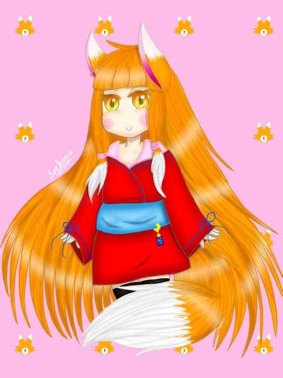 Kitsune Girl By Yunoshinra On Deviantart