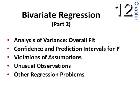 Bivariate Regression Analysis Part