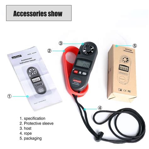 Wt816a Digital Anemometer Handheld Wind Speed Mete Grandado