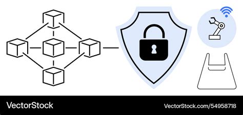 Blockchain Network Security And Automation Vector Image