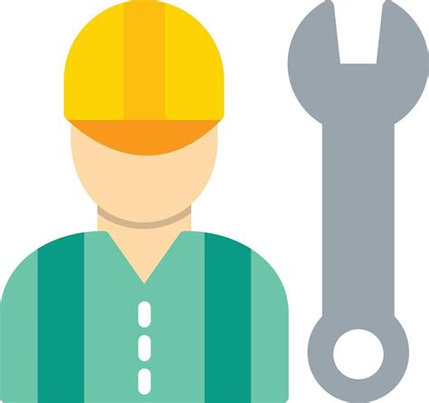 Construction Worker Flat Icon 11385133 Vector Art At Vecteezy