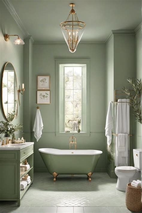 Sage Green Bathroom Decor Ideas Green Traditional Bathroom Elegant