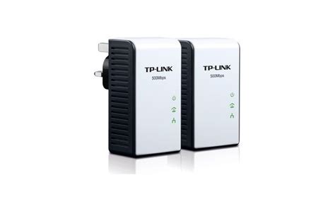 TP Link 500 200 AV Gigabit Powerline Ethernet Homeplug Adapter Twin Pack Retail