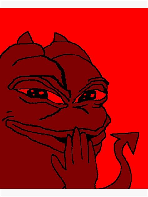 Devil Pepe Poster By Firinz Redbubble