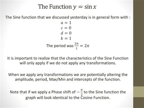 Ppt Transformations Of Sine And Cosine Functions Powerpoint Presentation Id 2597887