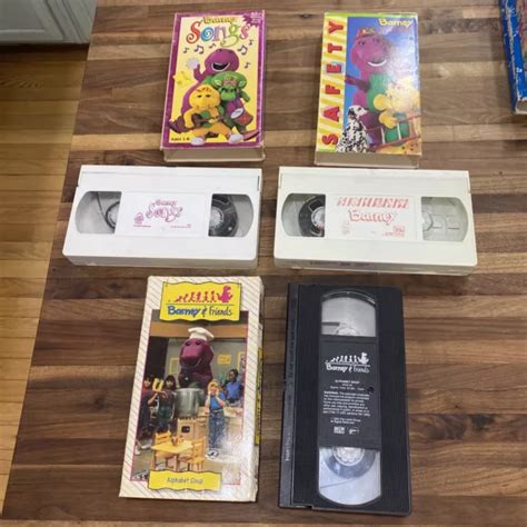 3 Vintage Barney Vhs Lot Alphabet Soupsafetysongs Vintage 1992 Eur 15