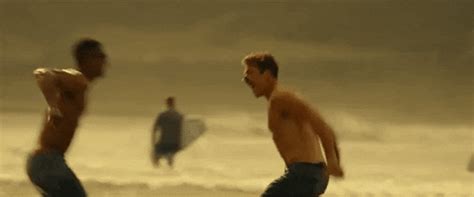 Top Gun Maverick Beach Volleyball Chest Bump 