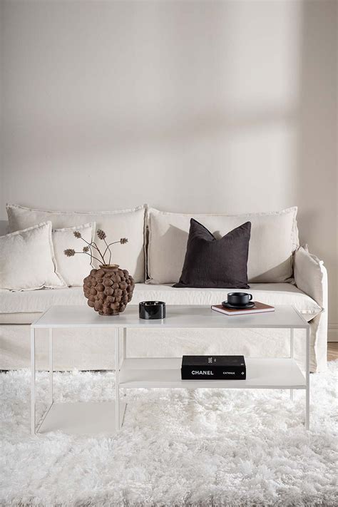 Staal Table Basse Blanc