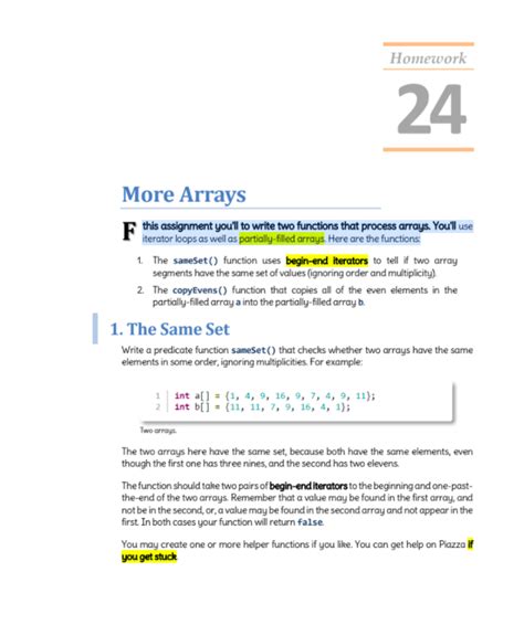 Solved Homework 24 More Arrays F F This Assignment Youll To