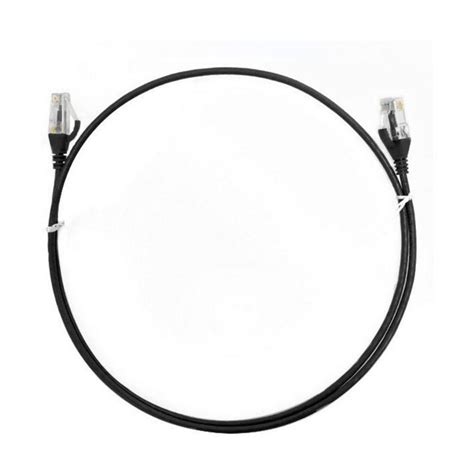 8ware 05m50cm Black Cat6 Ultra Thin Slim Cable Rj45 Ethernet Utp