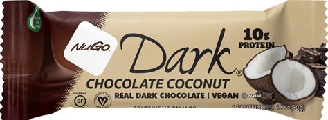Nugo Nutrition Kosher Dark 10g Protein Bar Chocolate Coconut Parve 1