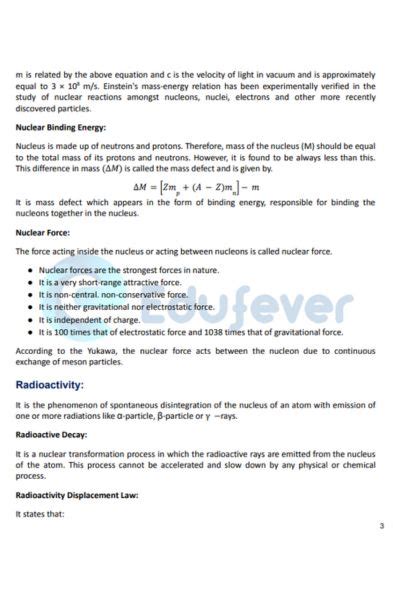 Cbse Class 12 Physics Nuclei Notes