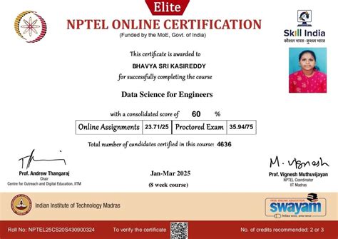 Engineering Datascience Nptel Datascienceforengineers Upskilling