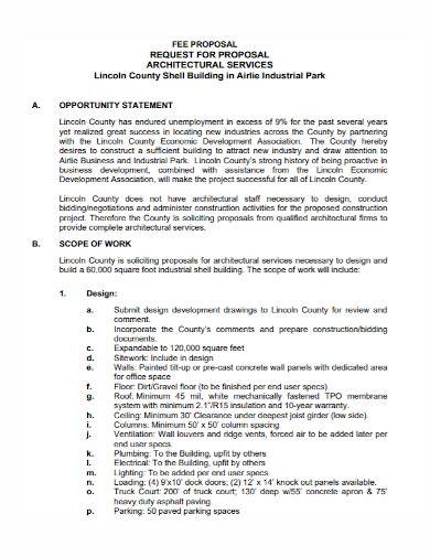 Free 4 Architectural Fee Proposal Samples In Pdf