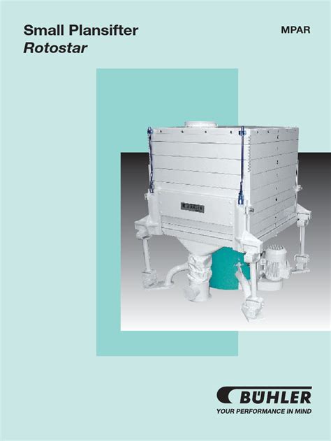 Small Plansifter Rotostar Mpar Pdf Secondary Sector Of The Economy