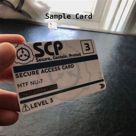 SCP Level Emergency Response Security Secure Access Card Etsy