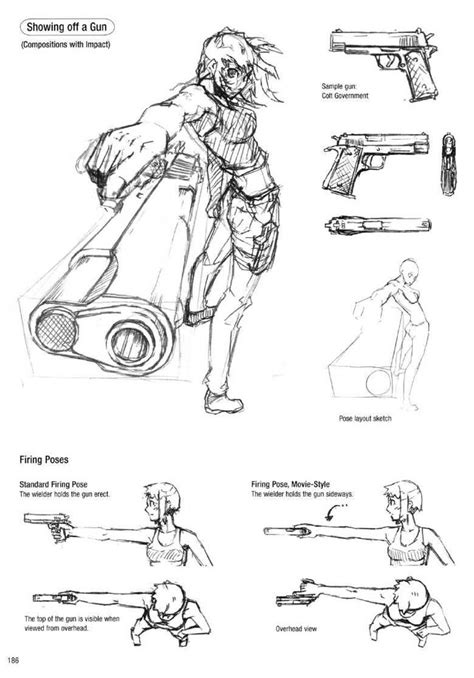 Gun Poses Reference Drawing
