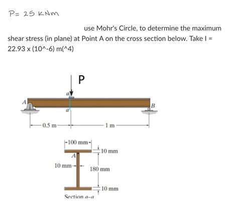 [solved] p 25knm use mohr s circle to determine the ma