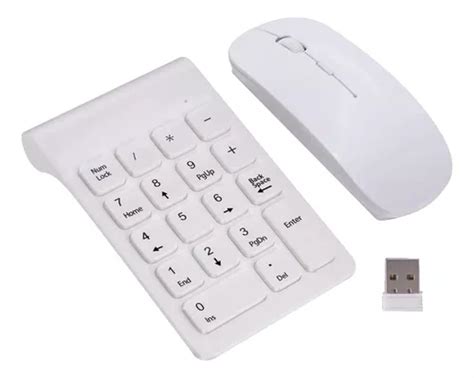 Mini Teclado Numérico Sem Fio Branco Branco 133x128x22mm Frete Grátis