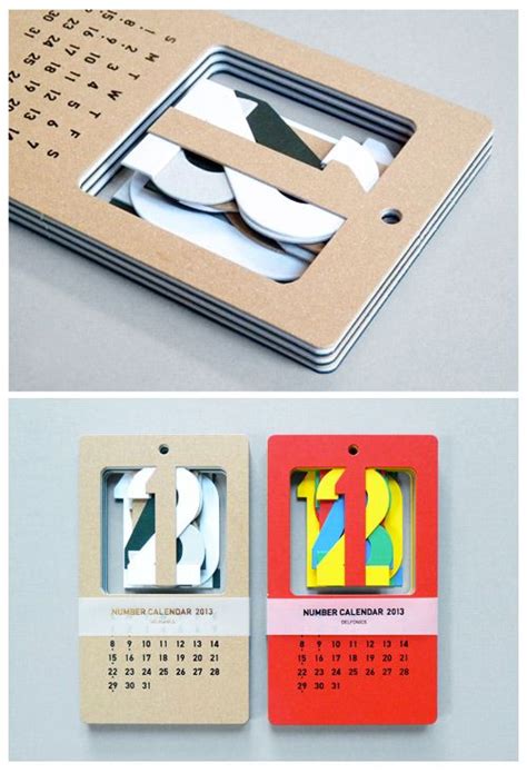 Creative Calendar Design Colorful Number Calendar Design