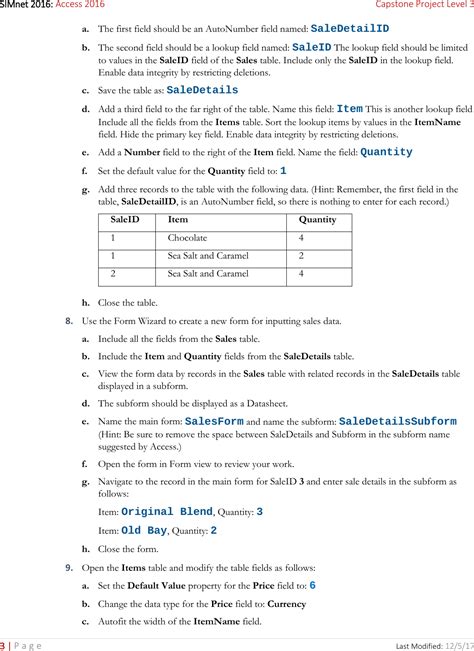 Access 2016 Capstone Level 3 Instructions Ac2016 Level3