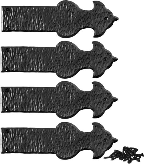 Buy 4 Pack 8 5 Inch Faux Door Hinges Black Decorative Strap Hinge Wrought Iron Strap Barn Door