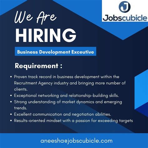 Jobscubicle On Linkedin Hiring Businessdevelopmentexecutive