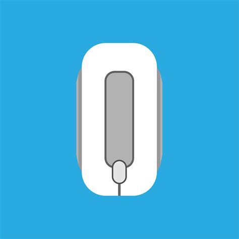 Pc Mouse Illustration Vector Icon Top View Computer Device Technology